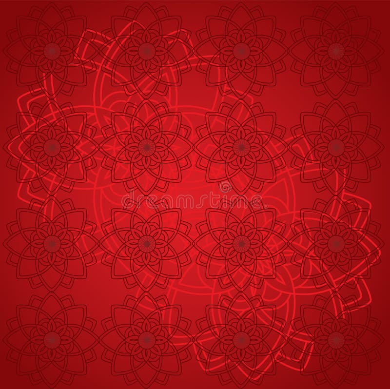 Red mandala wallpaper stock vector. Illustration of arabesque - 46842721