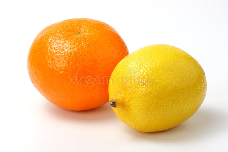 Red Mandarin and Yellow Lemon Stock Photo - Image of tasty, mandarin ...