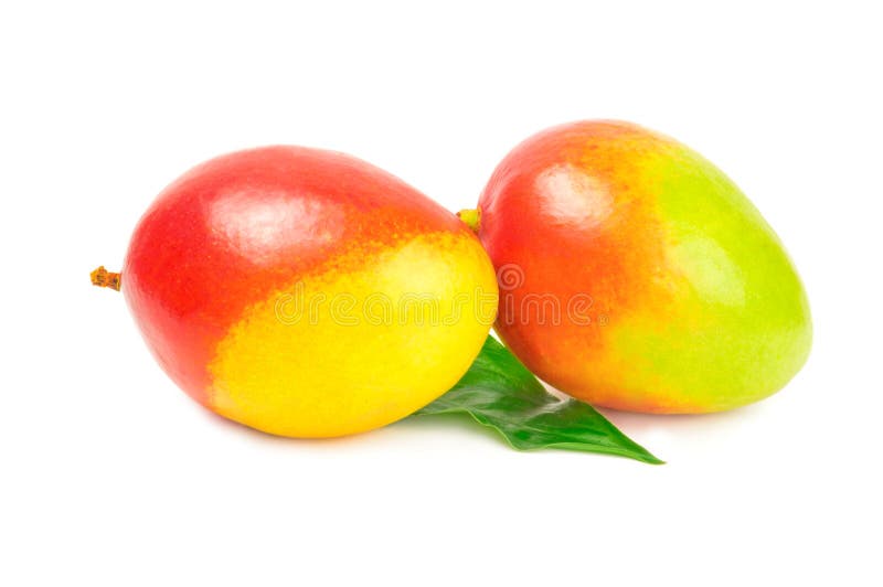 Red Mango Isolated on a White Background with Clipping Path Stock Image ...