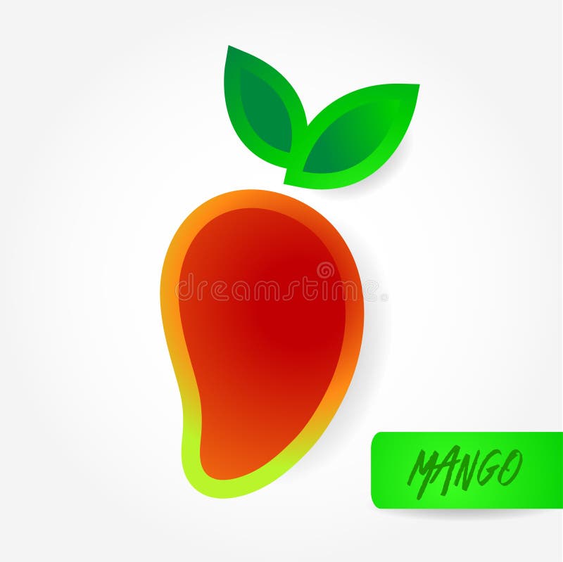 Mango Fresh Fruit Graphic Vector Illustration. Stock Vector ...