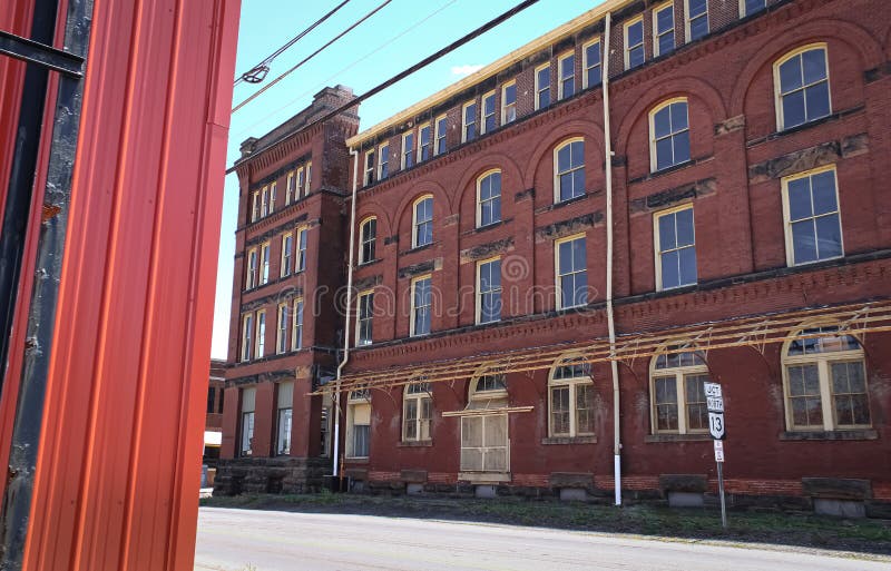 Red Mansfield Ohio stock image. Image of mansfield, ruins - 254814589