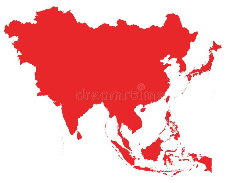 Blue map of Asia stock vector. Illustration of black - 167507185