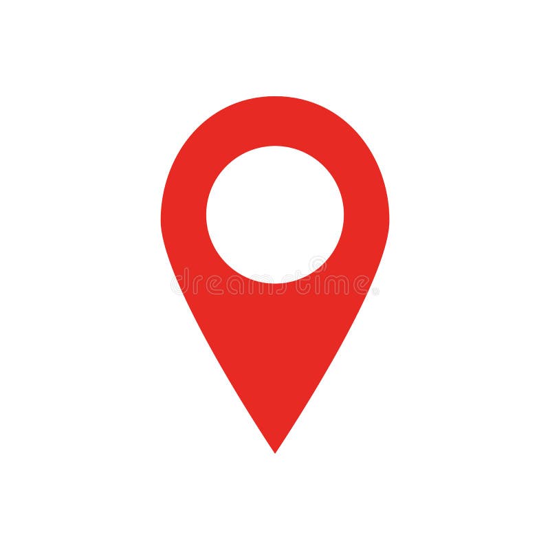 Red map location pin stock vector. Illustration of destination - 116239189