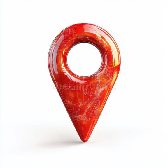 Red Map Location Pointer Navigation GPS Icon Stock Illustration ...
