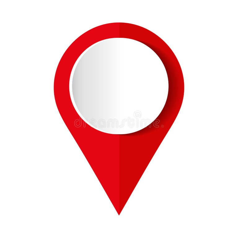 Red Map Pin. Concept of Global Coordinate, Dot, Needle Tip, Ui. Map ...