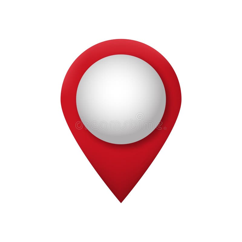 Red Map Pin Icon with Blank Center for Location and Navigation Apps ...