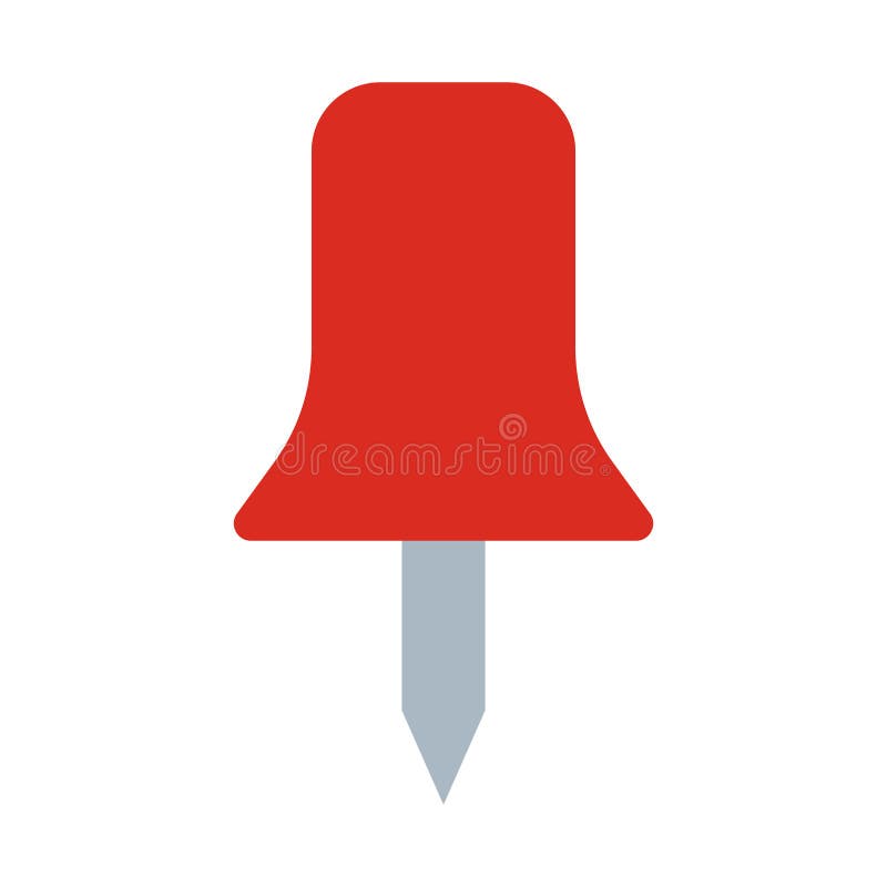 Red Map Pin Vector Illustration Icon Isolated White Button Element ...