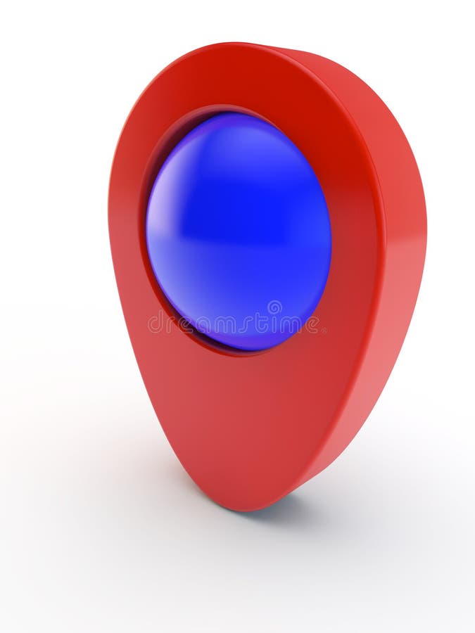 Red map pointer stock illustration. Illustration of destination - 56635365