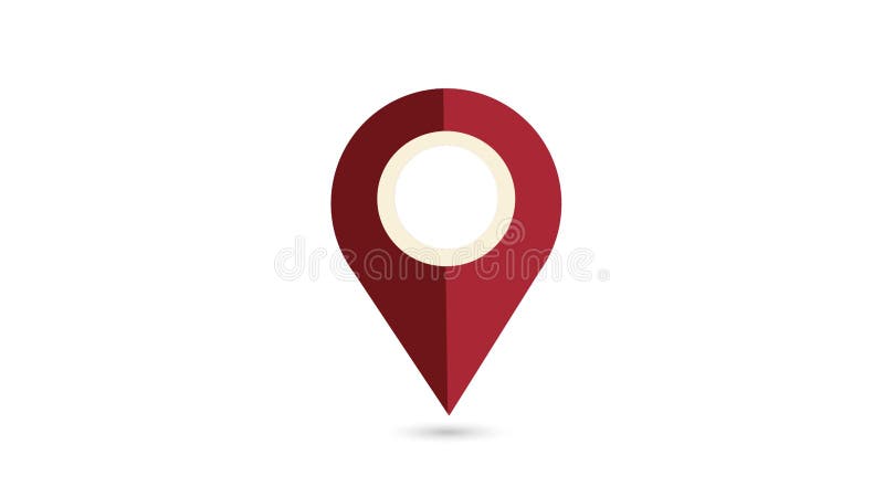 Red Location Pin Bouncing Over Modern City Center Highlighting ...