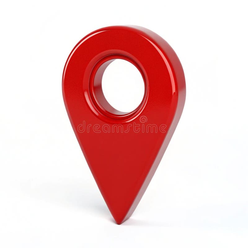 Red Map Pointer Icon Isolated on White Background Stock Illustration ...
