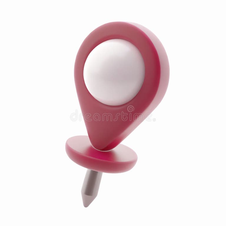 Red Map Pointer Pin Icon with White Center Symbol for Location and ...