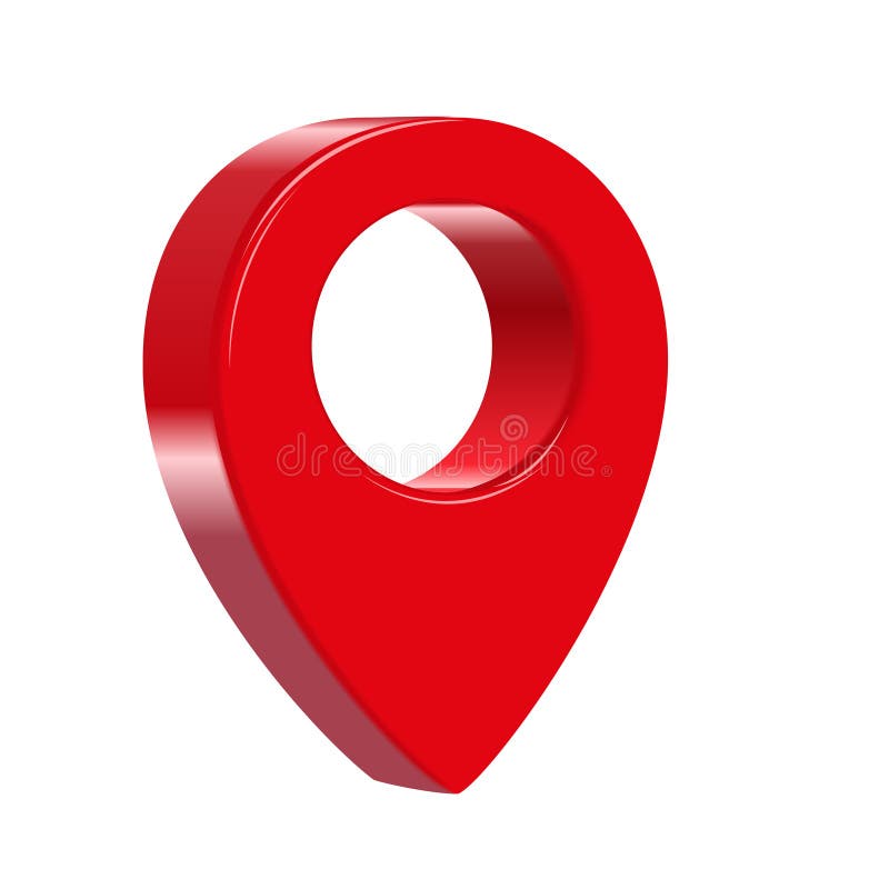 Red map pointer stock vector. Illustration of graphic - 217914074