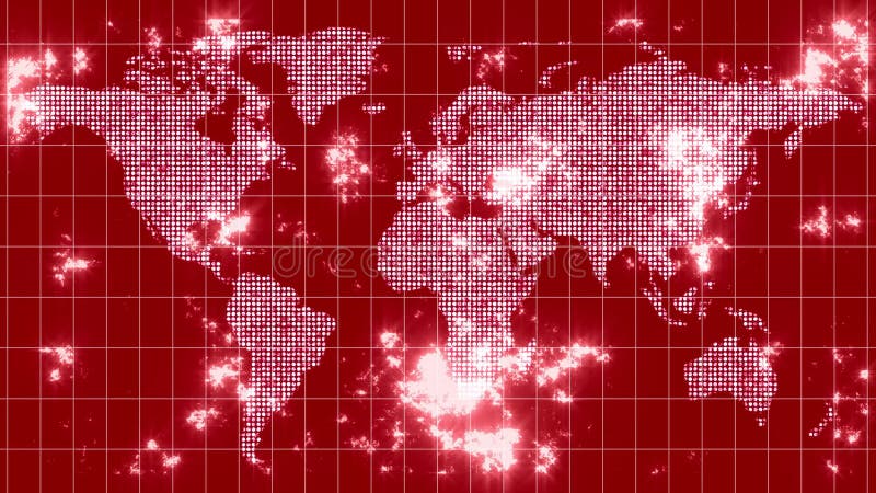 Red Map with Sparks stock footage. Video of america - 251477496