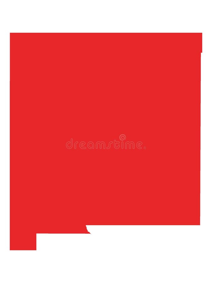 Red Map of US State of New Mexico Stock Vector - Illustration of dollar ...