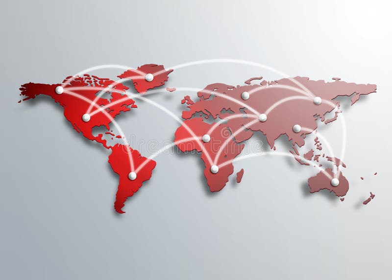 Paper World Map Graphics. stock vector. Illustration of global - 46502862