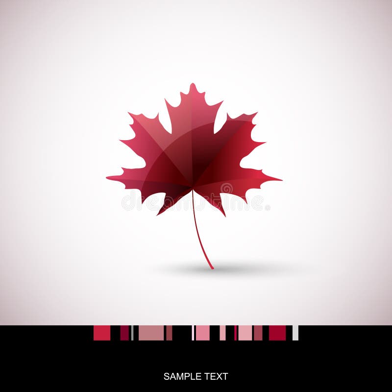 Red maple leaf stock vector. Illustration of botany, abstract - 16380643
