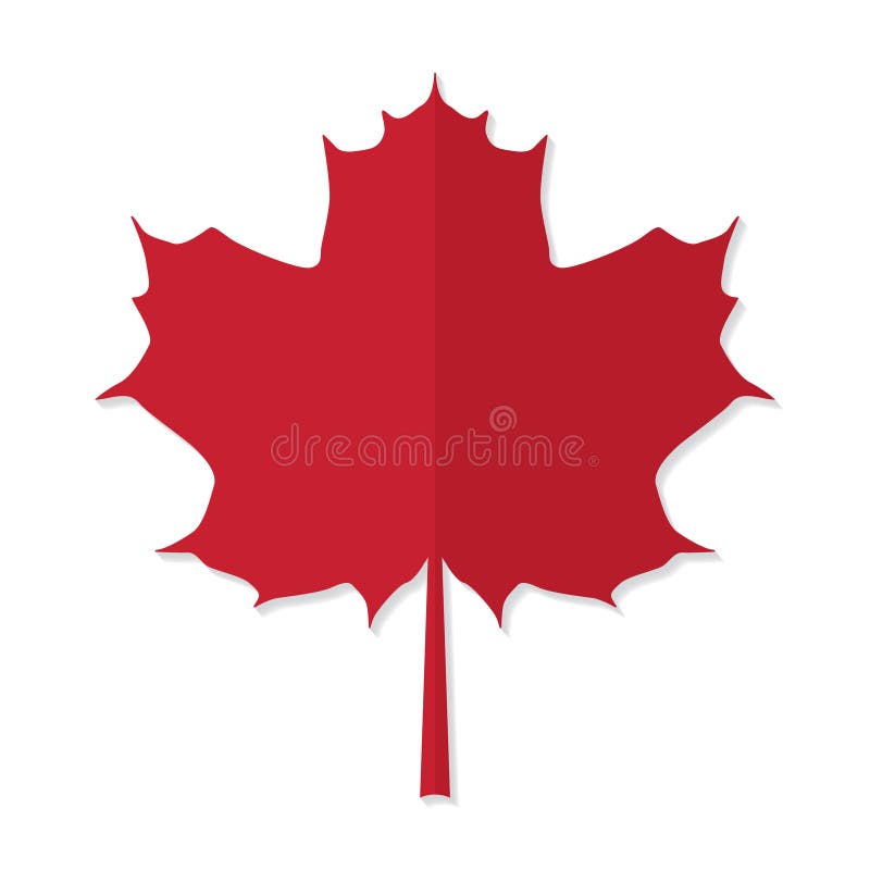 Red maple leaf icon stock vector. Illustration of garden - 137770569