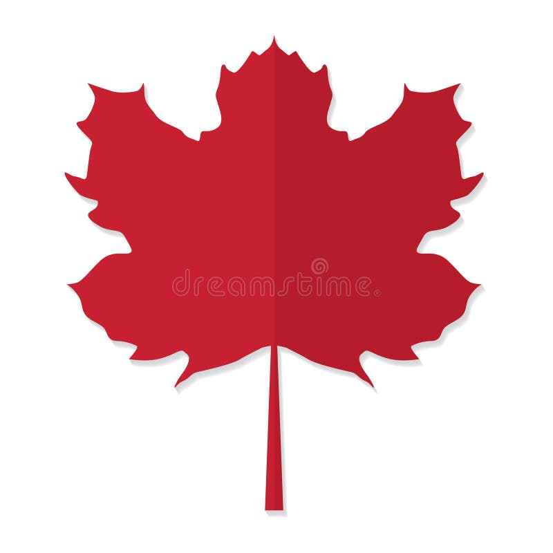 Red maple leaf icon stock vector. Illustration of maple - 137927884