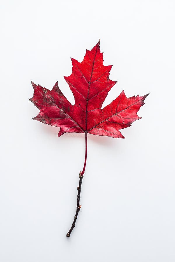 Red Maple Leaf in Middle of Picture, Symbol of Canada Stock Image ...