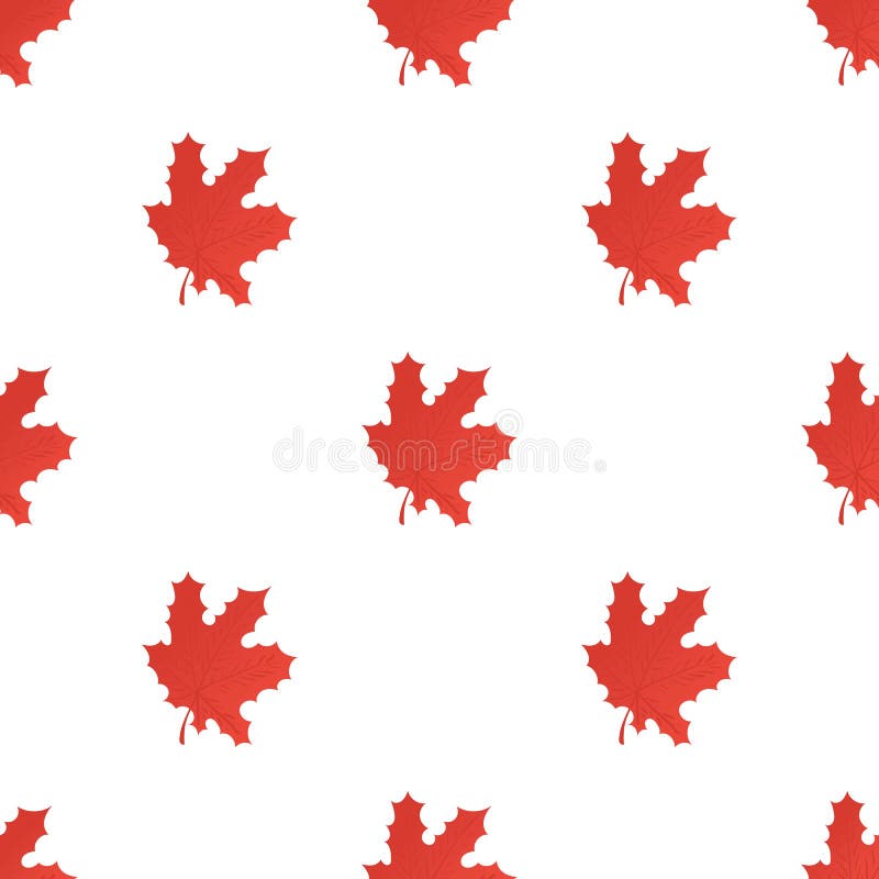 Red Maple Leaf Pattern Seamless Vector Stock Vector - Illustration of ...