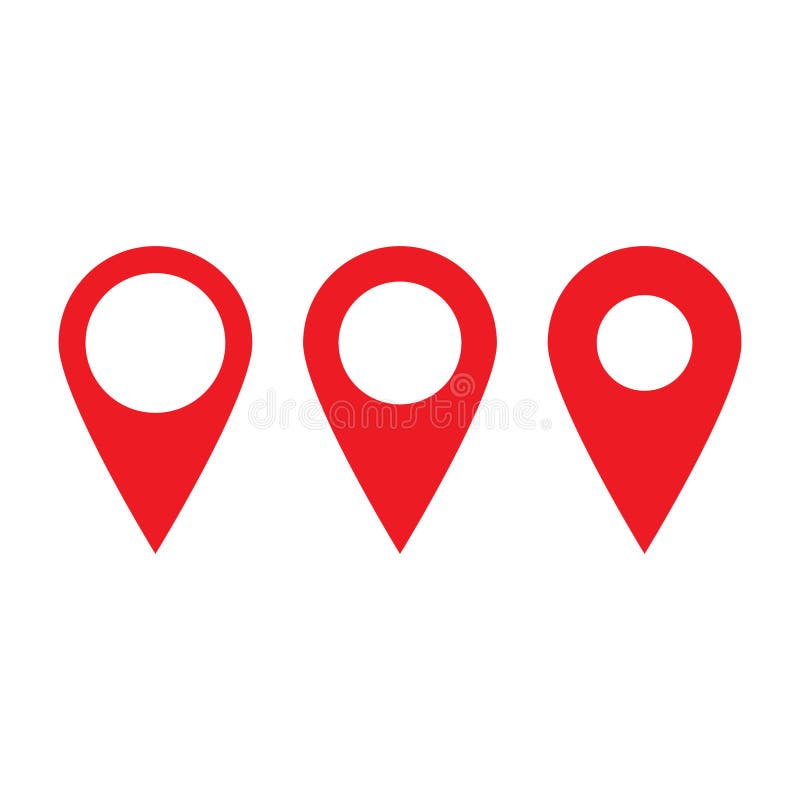 Red Maps Pin. Location Map Icon Stock Vector - Illustration of icon ...