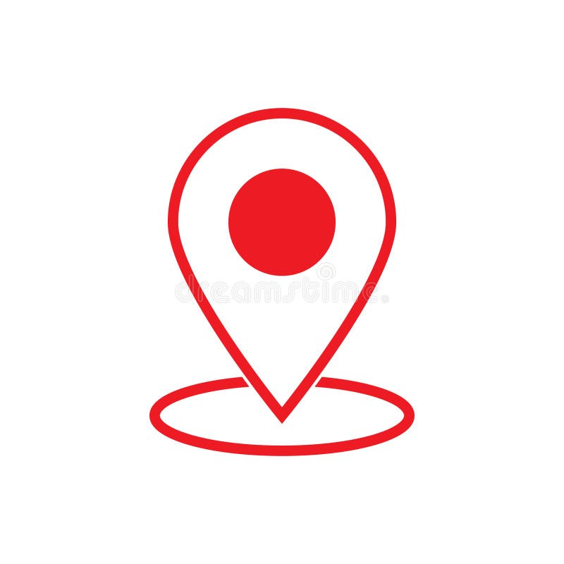 Red Maps Pin. Location Map Icon Stock Illustration - Illustration of ...