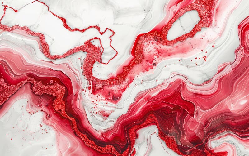 Red Marble Carpet Against White -Generative Ai Stock Photo - Image of ...