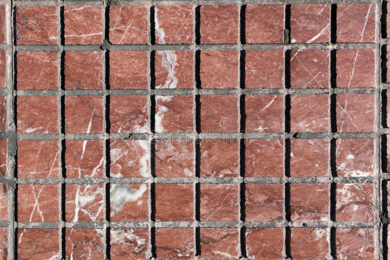 Red Marble Tile for Pavement in Greece. Stock Image - Image of ...