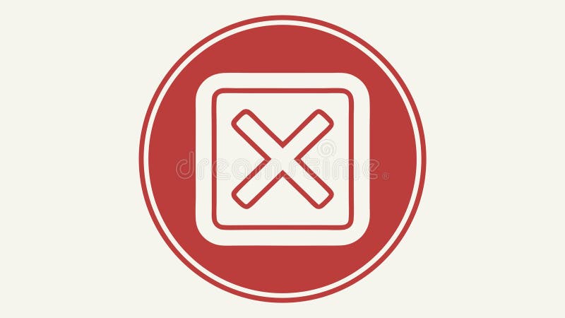 Red X Mark, Error and Incorrect Symbol, Vector Design Generative AI ...