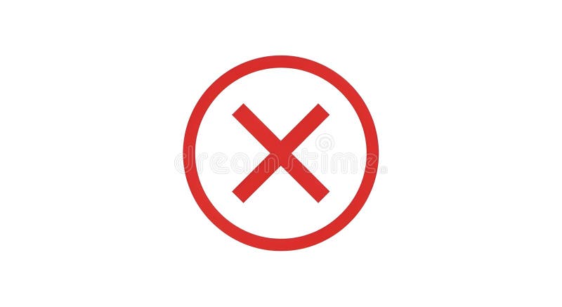 Red X Mark Icon Vector Symbol in Circle Shape for Error Wrong Cancel ...