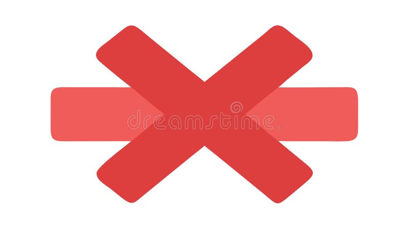 Red X Mark Icon in Flat Design Style, Delete or Error Symbol, Vector ...