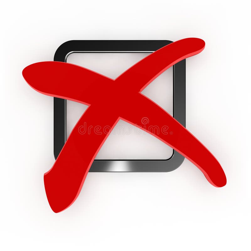 Green Check Mark and Red X Mark. Stock Illustration - Illustration of ...