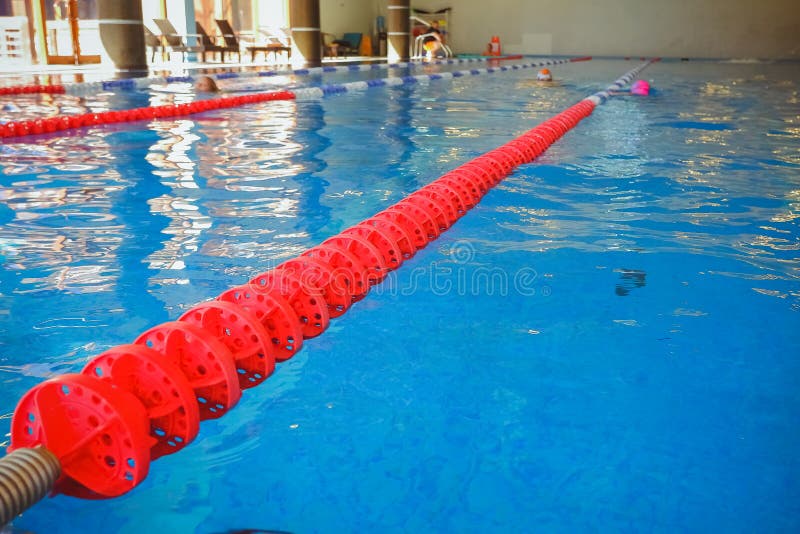 Red Swimming Lane Marker in Swimming Pool.Color-fast Swimming Pool Lane ...