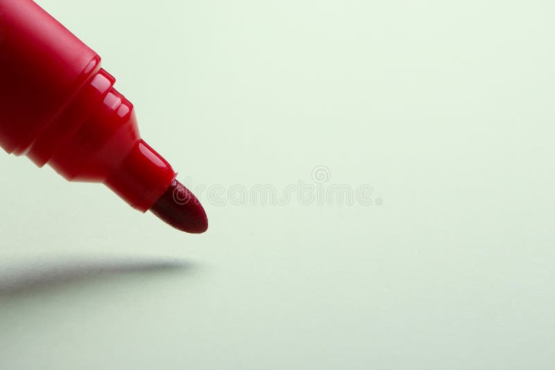 Red Marker with Blank Drawing Circle Stock Photo - Image of color ...