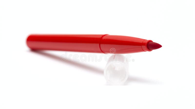 Red marker isolated stock image. Image of color, white - 58623871