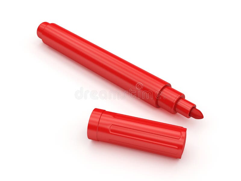 Single Red Marker Pen Stock Illustrations – 208 Single Red Marker Pen ...