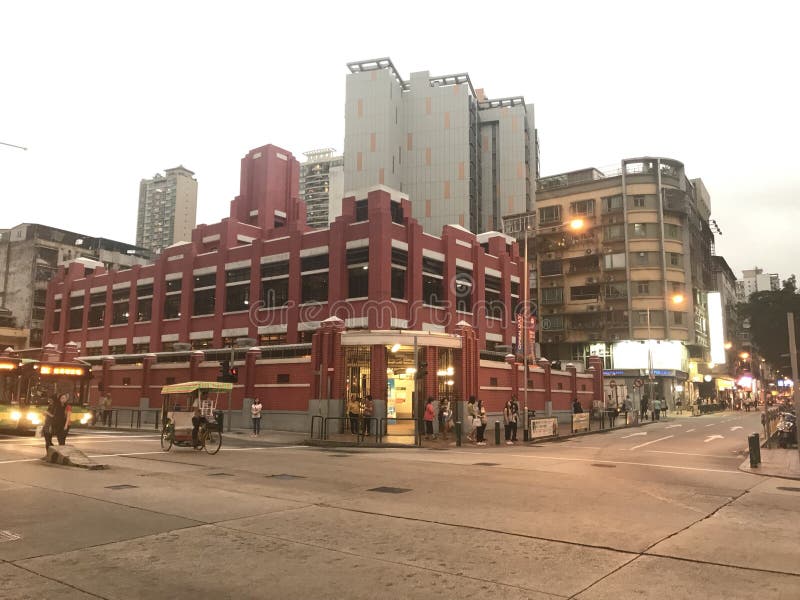Red market, Macau stock image. Image of famous, market - 114401091
