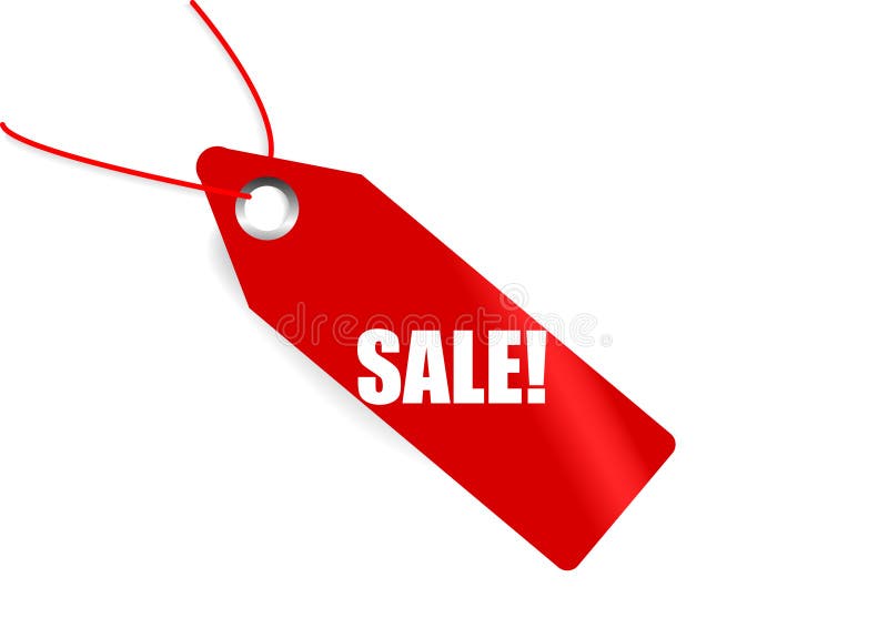 Red Market Tag with Word Sale on it Stock Vector - Illustration of ...