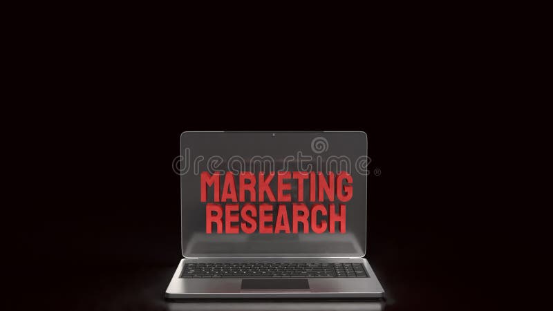The Red Marketing Research Text on Notebook for Business Concept 3d ...