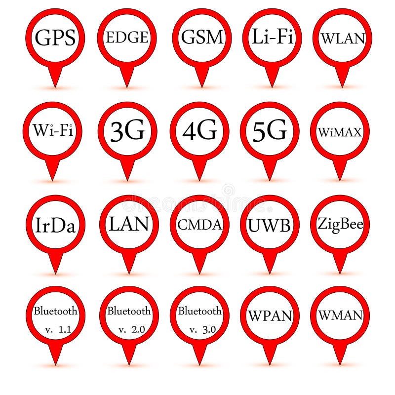 Red Marks Wireless Raster Stock Illustrations – 2 Red Marks Wireless ...