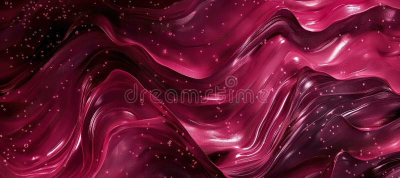 Red Maroon Chrome Metal Wave Background, Glow, Curve Stock Illustration ...