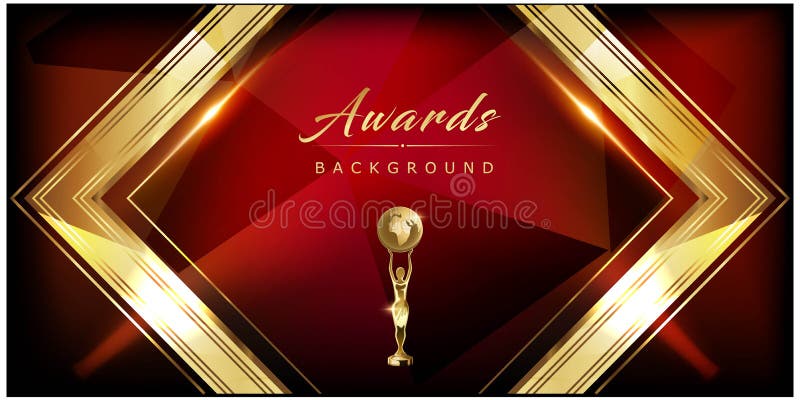 Red Maroon Golden Royal Awards Graphics Background. Modern Abstract ...