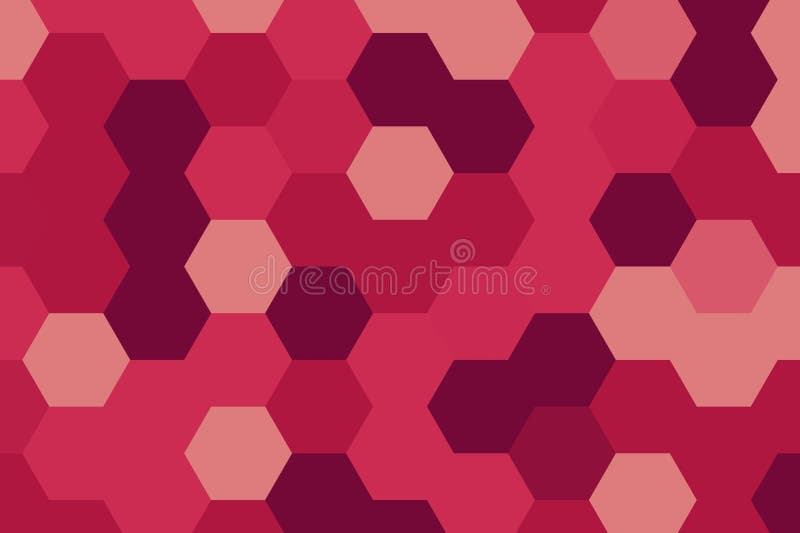 Red Maroon Hexagonal Pixelate Geometric Pattern with Seamless Abstract ...