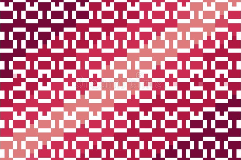 Red Maroon Pixelated Square Pattern with Geometric Grid Mosaic. Digital ...