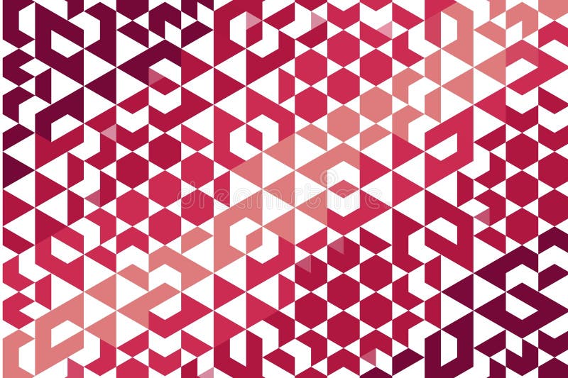 Red Maroon Triangular Maze Pattern with Geometric Triangle Illusion ...
