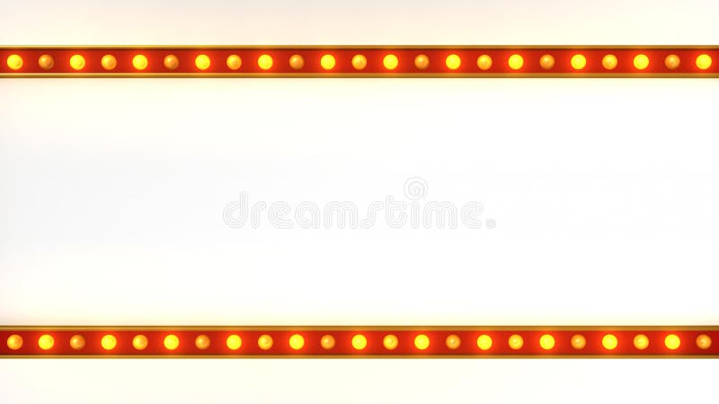 Red Light Board Sign Retro on White Background. 3d Rendering Stock ...