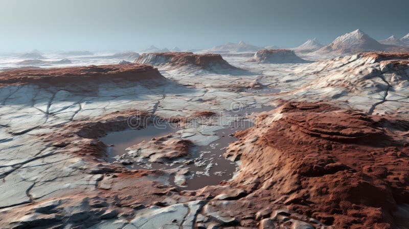 Red Mars Planet Polar stock photo. Image of mars, mission - 290687054