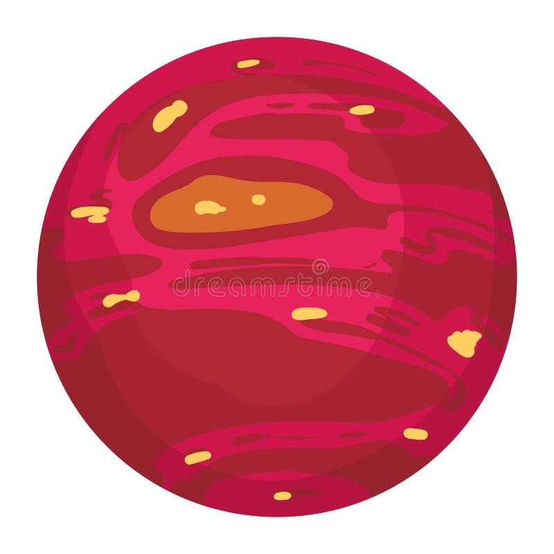 Red mars space planet stock vector. Illustration of outer - 250062632