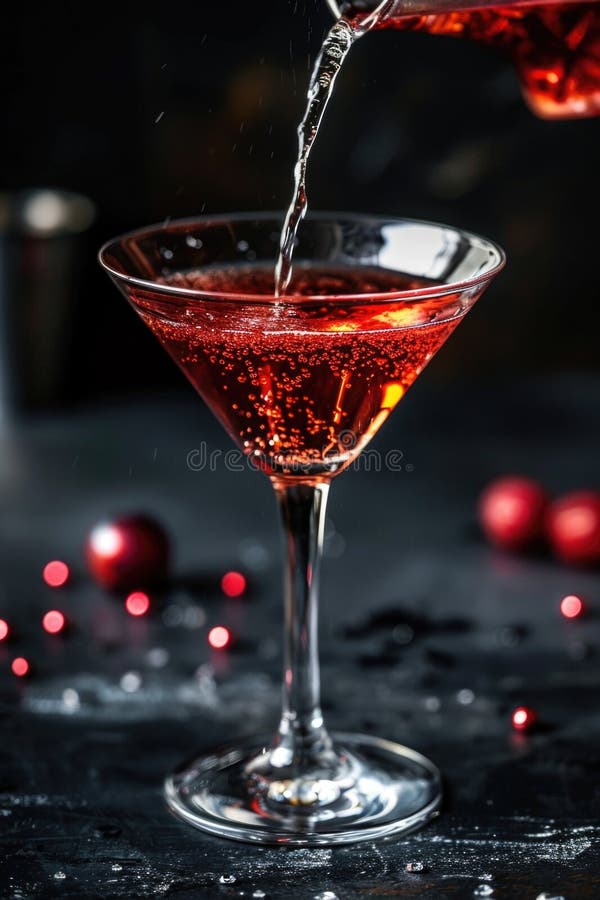Red Martini Glass stock photo. Image of sophisticated - 374629984