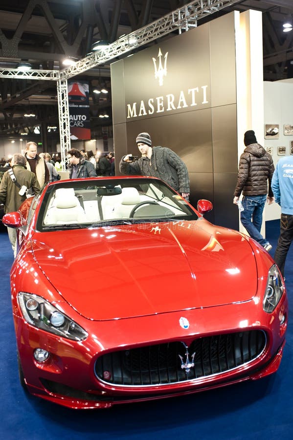 Red Maserati GranCabrio editorial stock photo. Image of auto - 23446403